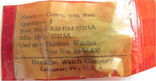 Hamilton Military Crown With Stem-New Old Stock | eBay
