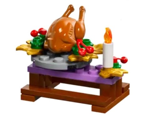 LEGO Christmas Turkey, Table And Trimmings From 76438 Harry Potter Lego ...