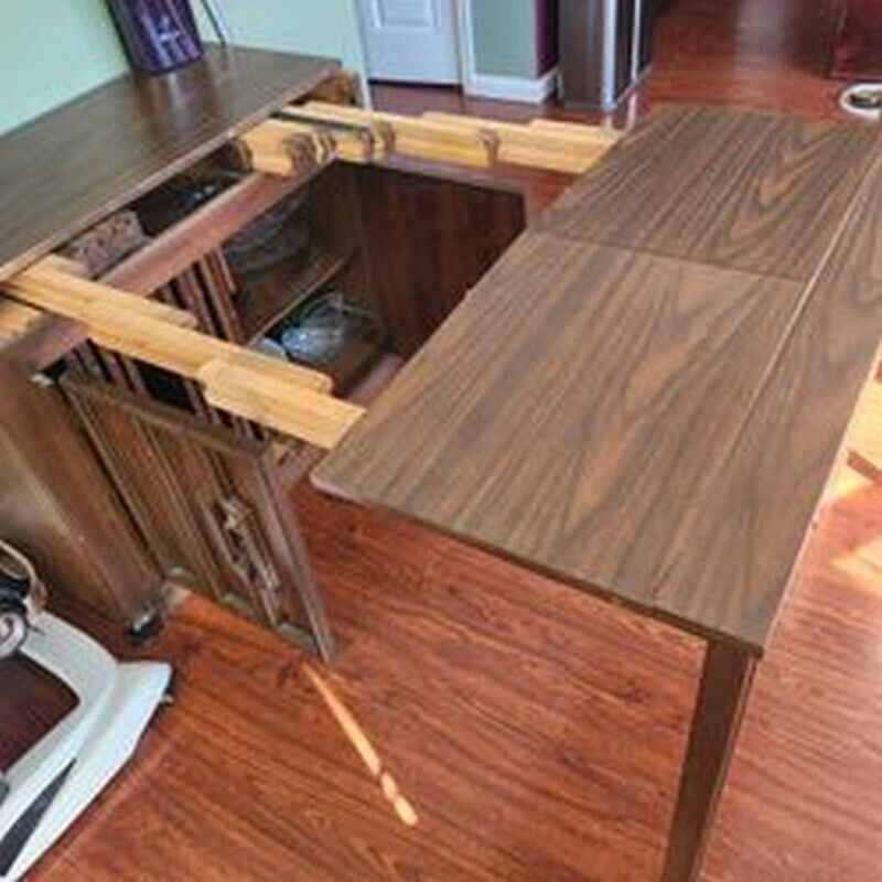 SAGINAW EXPANDOMATIC MID CENTURY MODERN CONSOLE -TO- DINING TABLE MCM ...