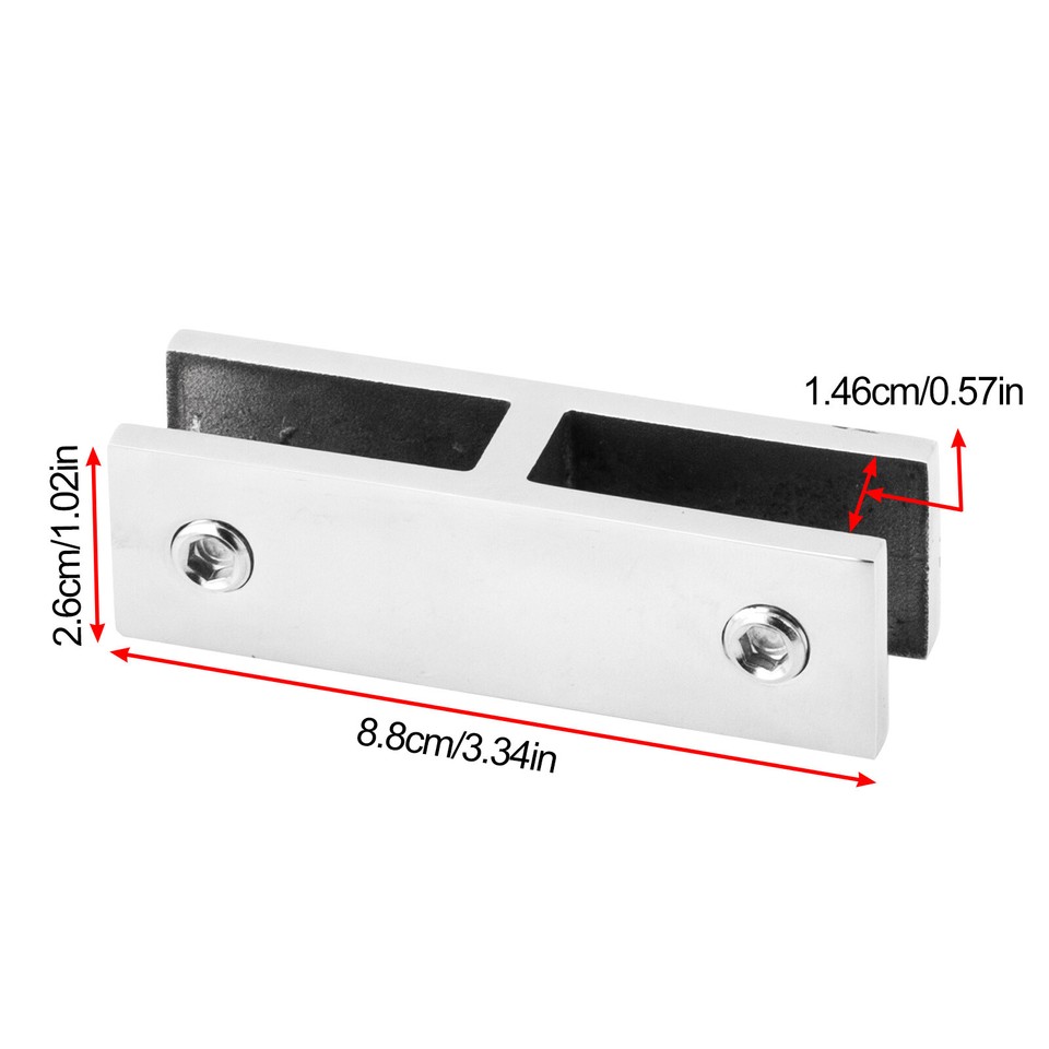 Glass Clamp 10-12mm Glass Balustrade Pool Fencing Panel Joiner Bracket ...