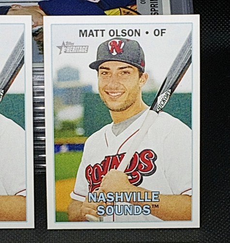 2016 Topps Heritage Minors RC MATT OLSON #66 ATLANTA BRAVES Star!! | eBay