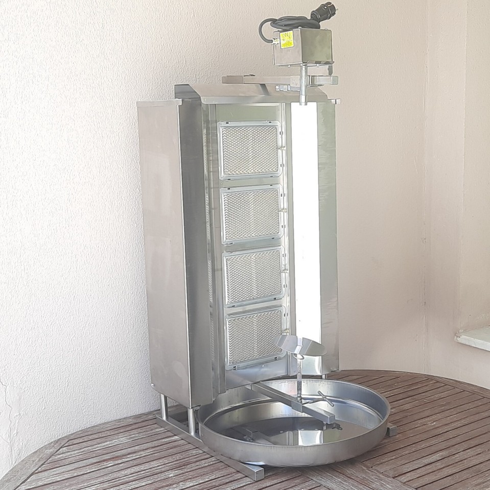 AUTOMATIC ROTATE SHAWARMA 4 GAS Burner Doner KEbab Broiler Machine ...