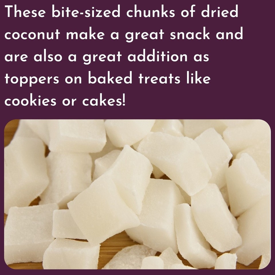 Diced Coconut Tidbits Chunks - Pick a Size - Free Expedited Shipping ...