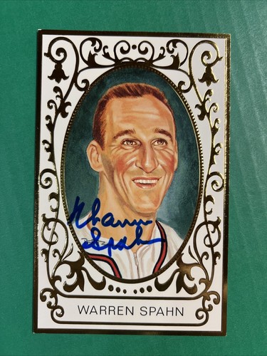 WARREN SPAHN AUTOGRAPHED IN-PERSON MILWAUKEE BRAVES CARD 21 PEREZ ...