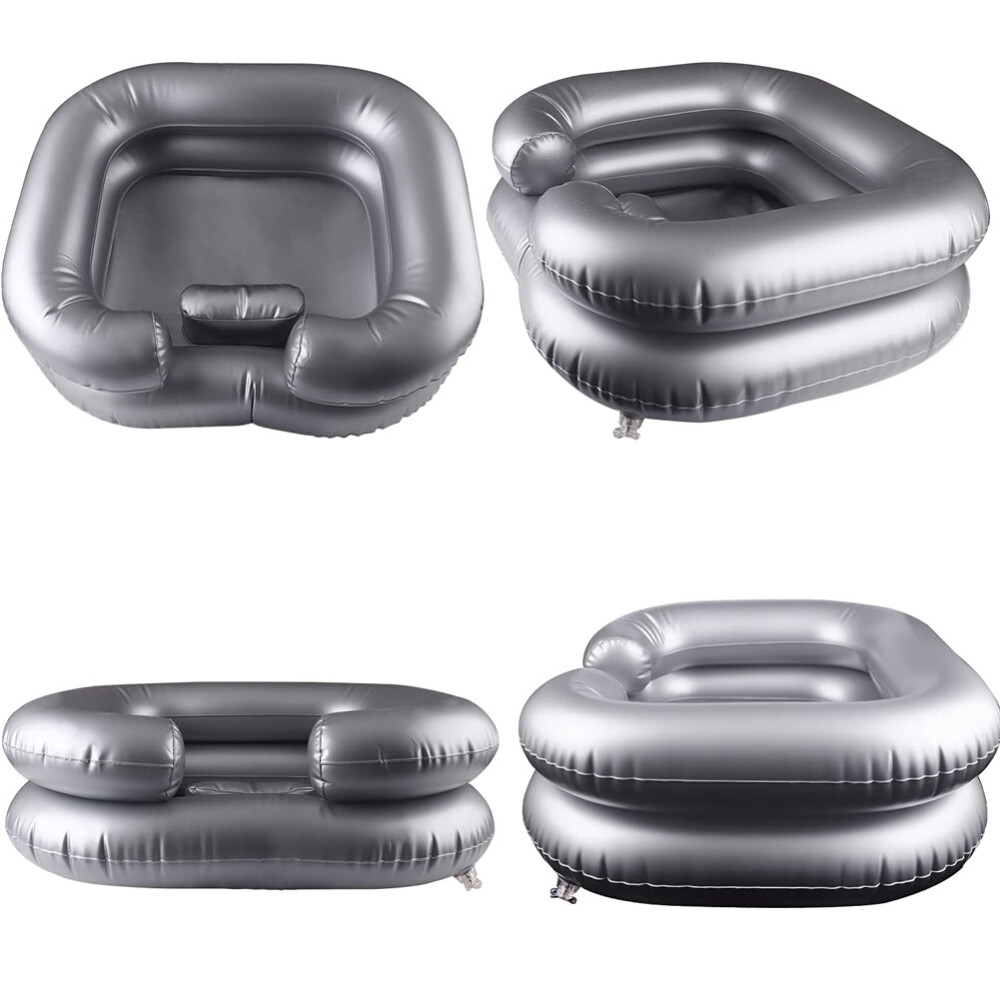 Inflatable Portable Basin Sink Hair Washing Aids Foldable in Bed Travel ...