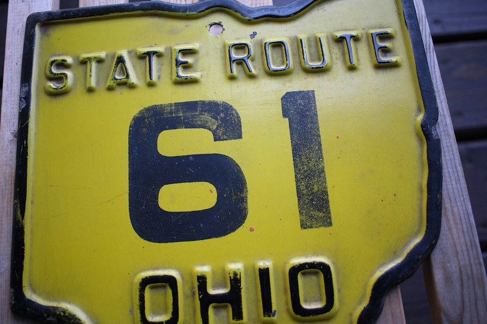 Vintage 1924 OHIO State Highway 61 Road Sign | eBay