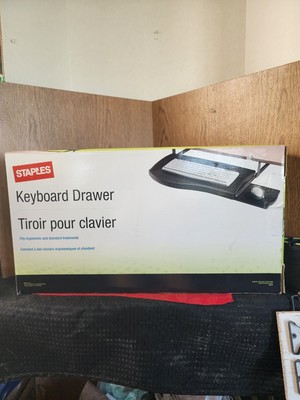 2563. NEW STAPLES KEYBOARD DRAWER BUILT IN MOUSE PAD 21.5" X 8.5" X 3 ...