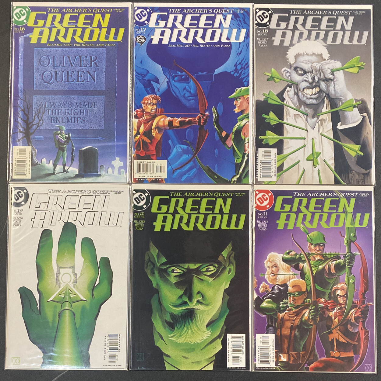 GREEN ARROW #16-21 THE ARCHERS QUEST #1-6 FULL STORY DC COMIC BOOK BRAD ...