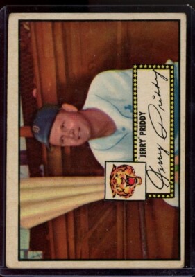1952 Topps #28 Jerry Priddy Black Back Tigers VG LOOK! | eBay