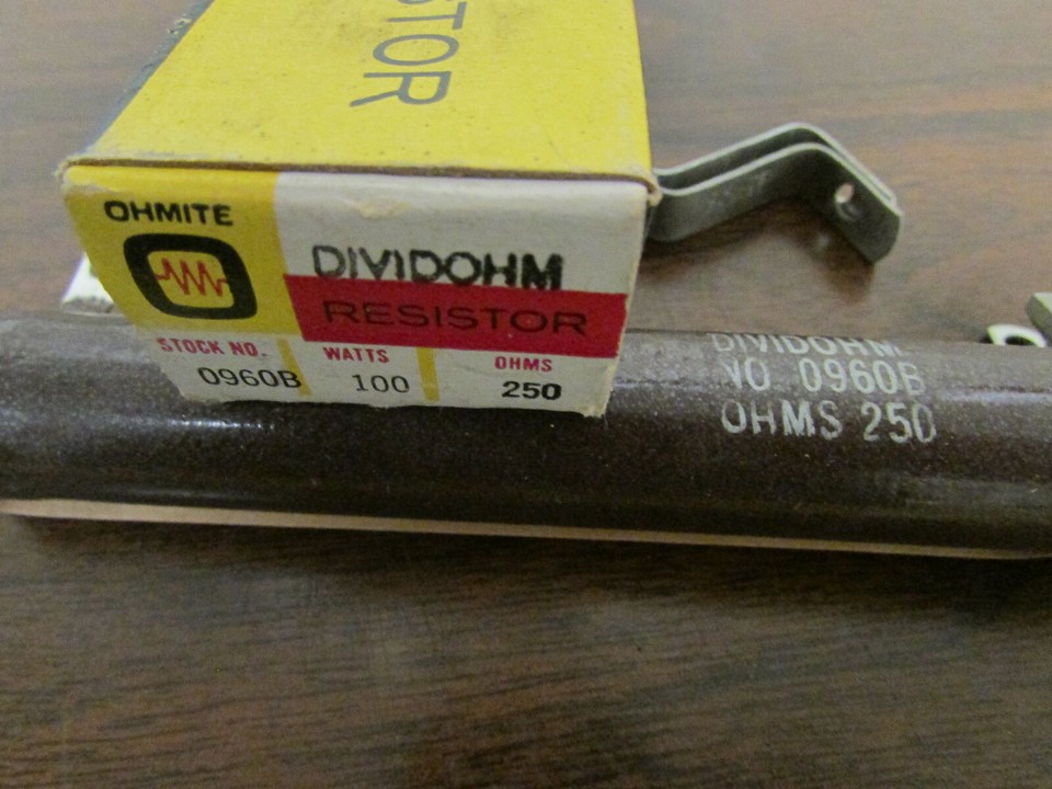 Ohmite 0960B Dividohm Tapped Resistor 250 Ohms 100W New w/ Box ...