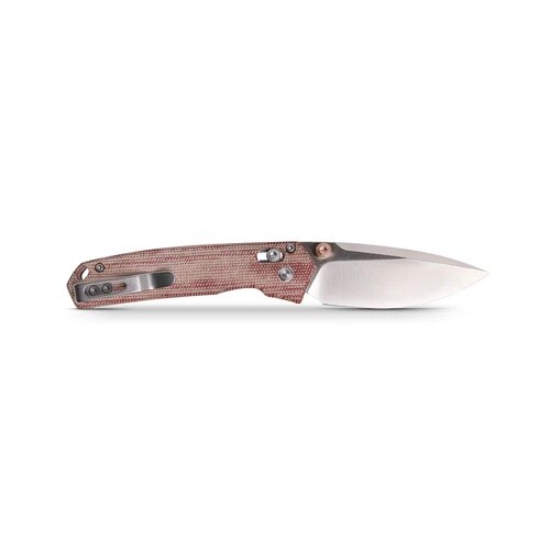 Vosteed Mini Psyop Folding Knife Red Micarta Handle Elmax Drop Point ...