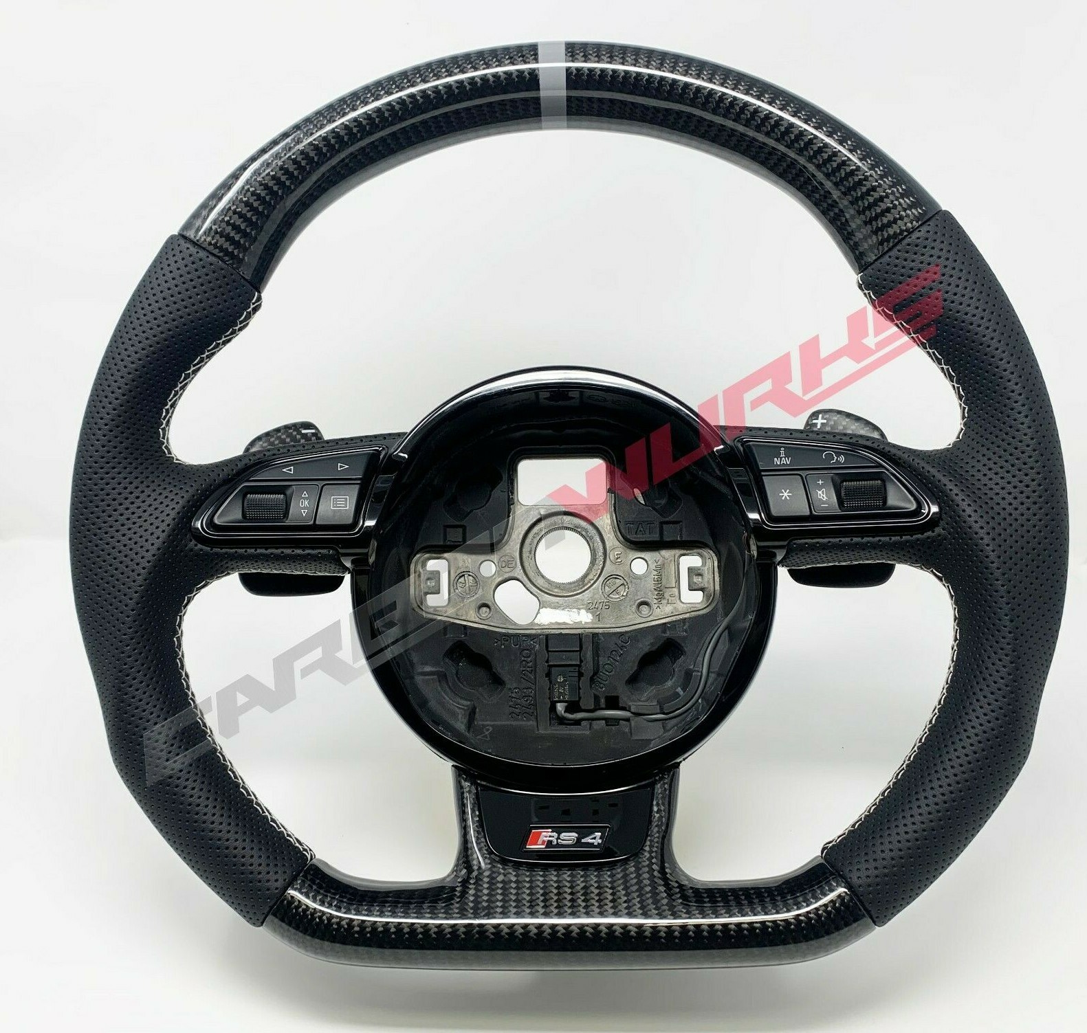 Audi RS4 RS6 RS7 SQ5 B8 C7 Carbon Fibre Steering Wheel - Customisable ...