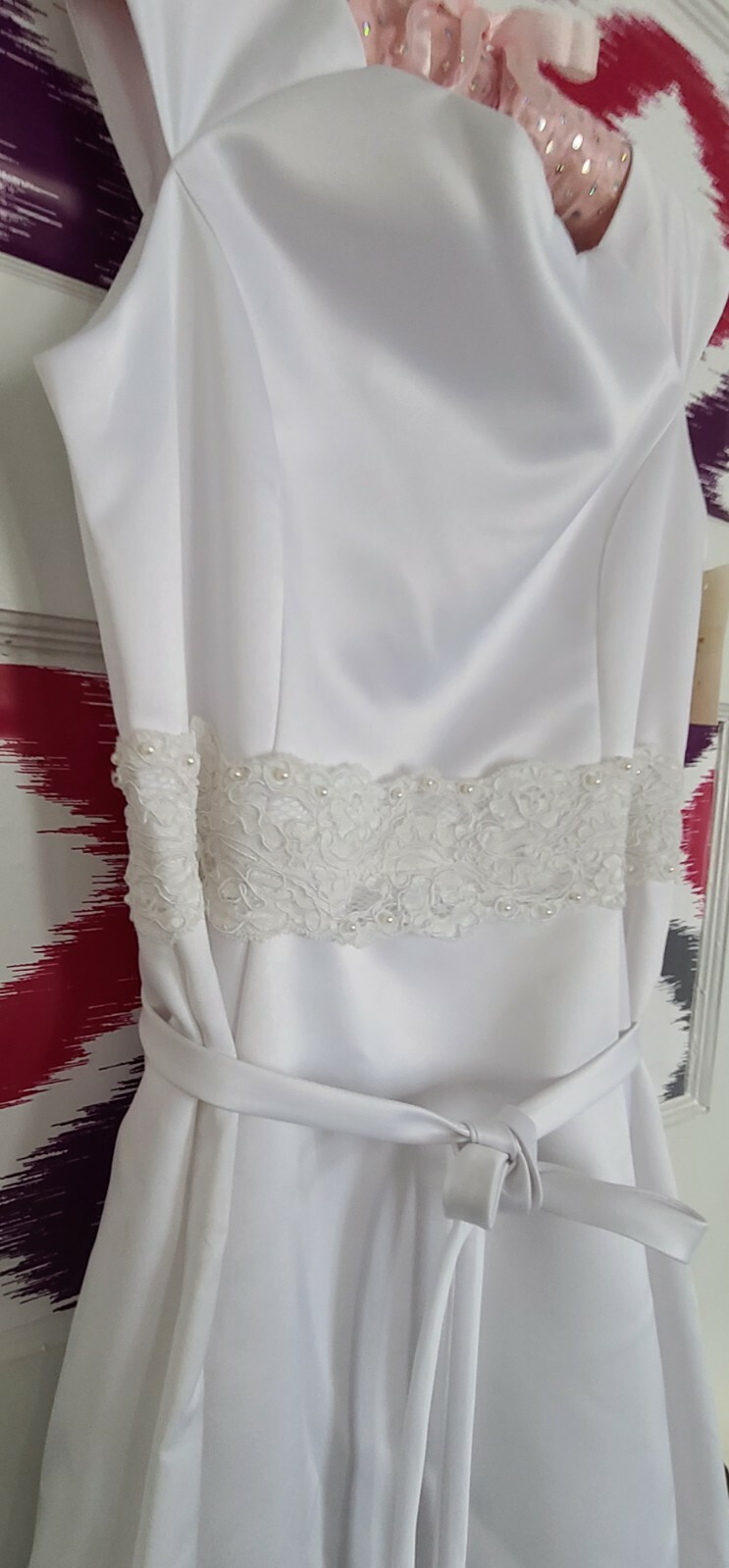 Beautiful White Long Communion Spaghetti Dress by Joedyn B - Size 12 ...