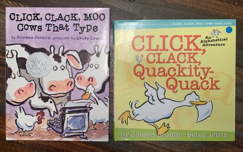 BOOKS Click Clack Moo Cows Type, Quackity-Quack Alphabetical Adventure ...