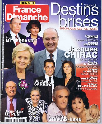 France dimanche HS 43 Politique Le Pen de Villiers Kouchner DSK Macron ...