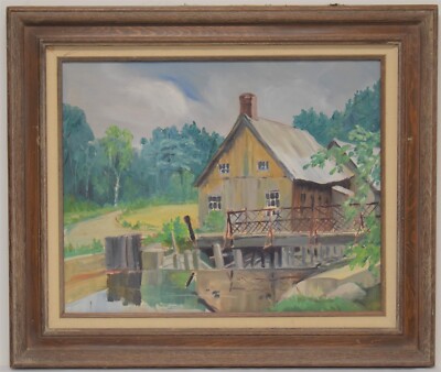 Adirondack Mill framed painting attributed to Charles C. Councell | eBay