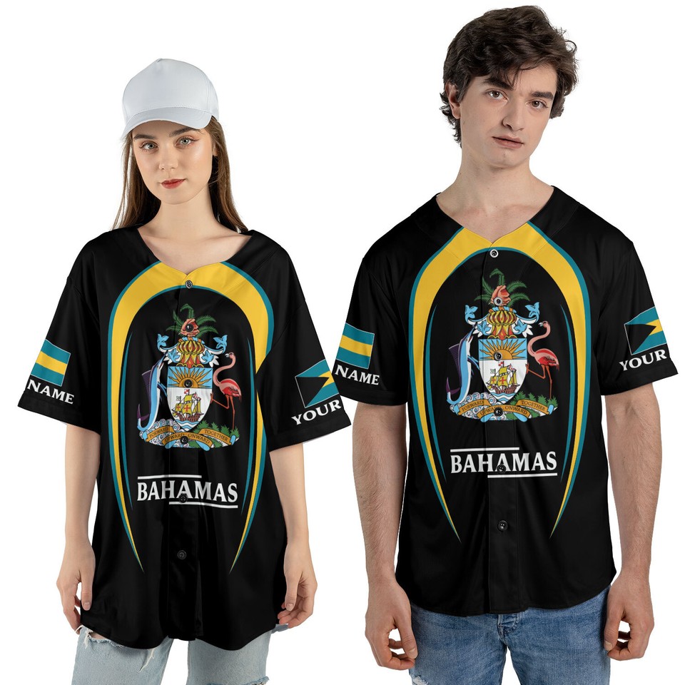 Personalized Proud Bahamas Bahamians Flag Baseball Jersey Shirts ...