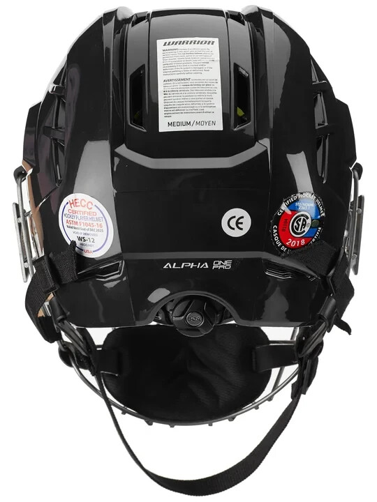 WARRIOR ALPHA ONE PRO (COMBO) BLACK HOCKEY HELMET - MEDIUM - BRAND NEW ...