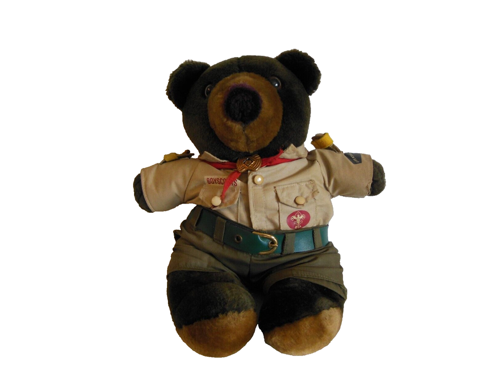 Boy Scouts Greater NY Council Brown Stuffed 9.5" Bear, VTG RARE VERSION ...