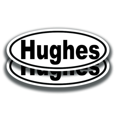 HUGHES NAME DECALs 2 Stickers Bogo Car Truck Bumper Window | eBay