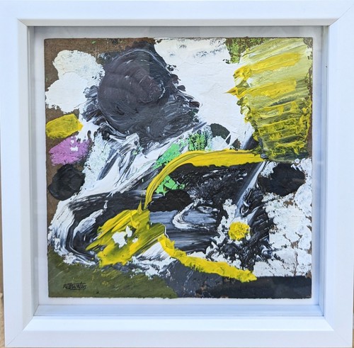 ABSTRACT LANDSCAPE ORIGINAL ACRYLIC PAINTING ON BOARD NIGEL WATERS ...