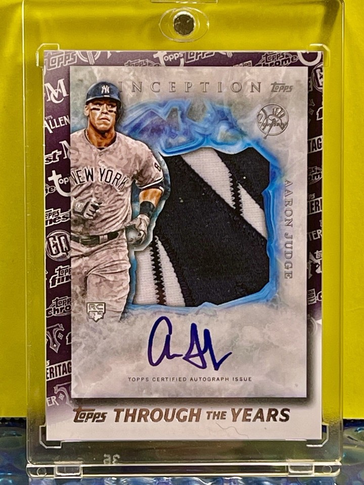 2021 Topps Aaron Judge 2017 Inception #TTY-25 Through the Years Reprint ...
