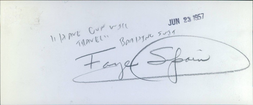 1957 Press Photo Blonde-Haired Leggy Actress Fay Spain Models Bathing ...