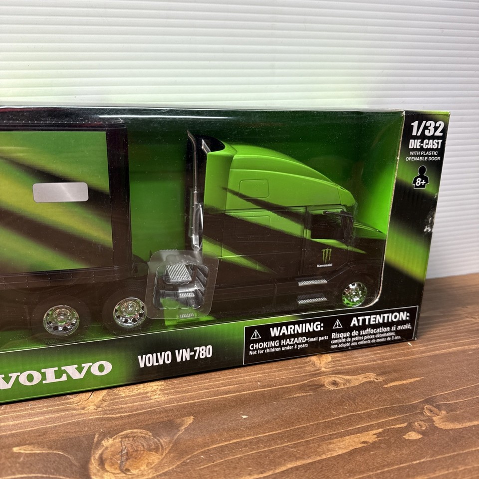 NewRay Volvo VN-780 Kawasaki Monster Energy Semi Truck 1:32 Diecast | eBay