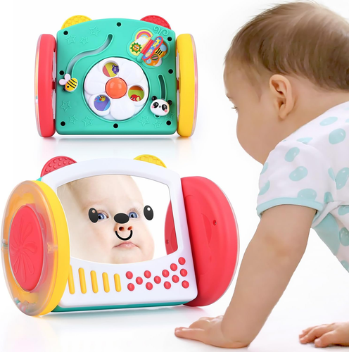 Tummy Time Toys Rolling Baby Mirror Activity Toy Newborn Toys 0 3 6 9 ...