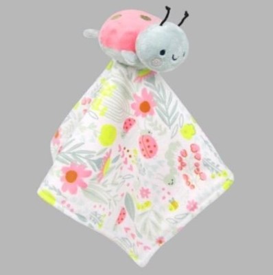 NWT Carters Just One You Pink Grey White Floral Ladybug Baby Security ...