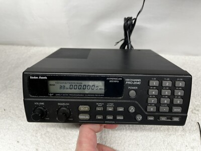 Radio Shack PRO 2040 scanner w/ power supply PRO2040 police fire 20-414 ...