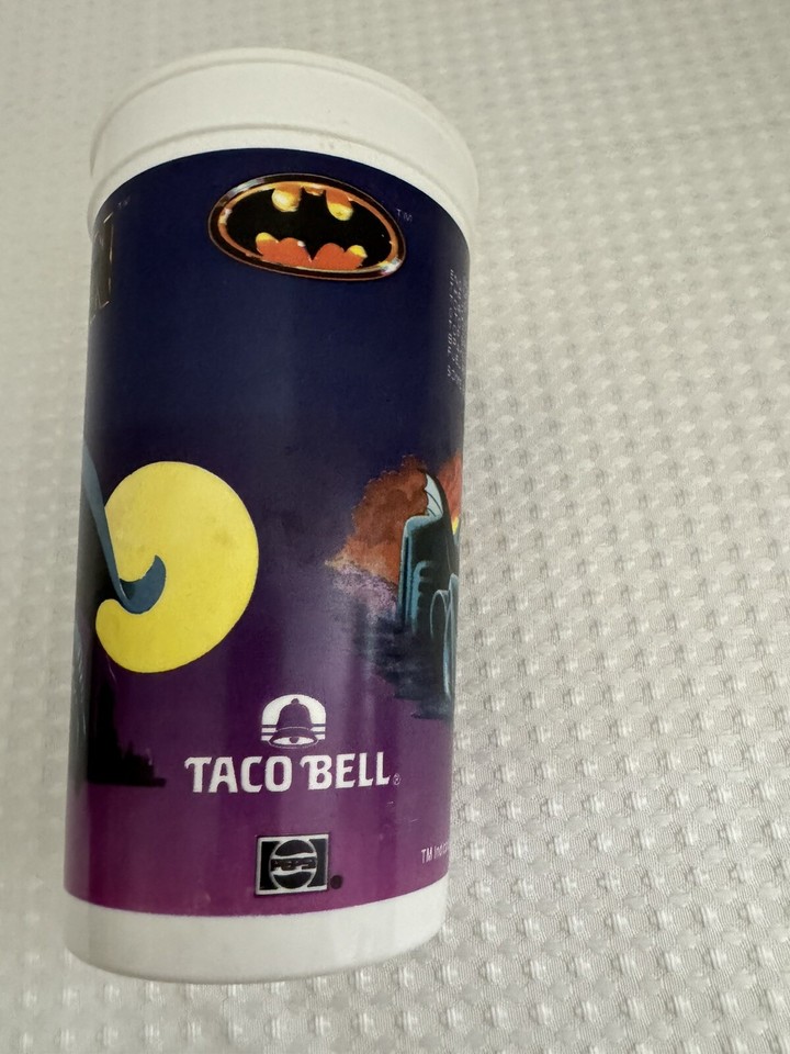 Vintage 1989 Batman Taco Bell Promotion Collectible Cups Lot Of 2 DC ...