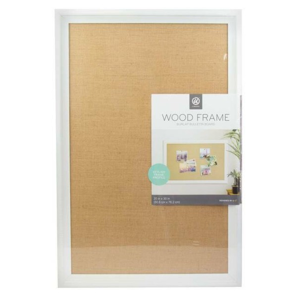 Ubrands White Wood Frame Burlap Bulletin Board 20 X 30 For Sale