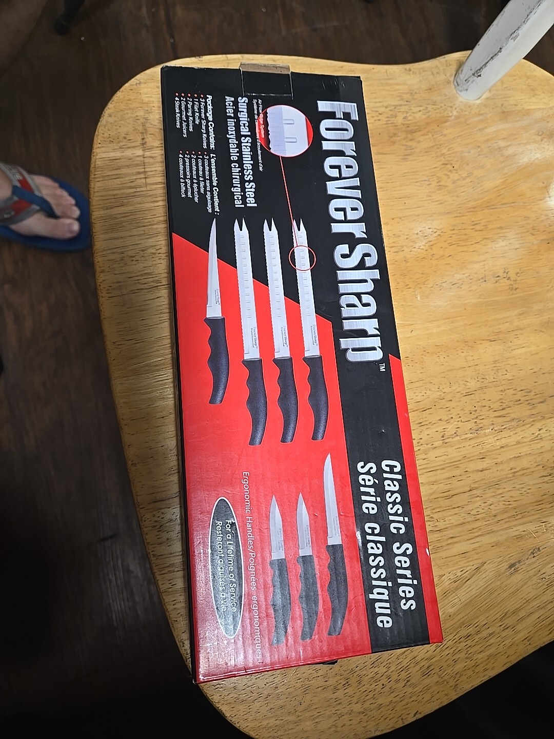 Forever Sharp Classic Series 12 Piece Knife Set Surgical Stainless ...