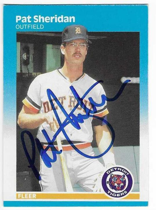 PAT SHERIDAN 1987 FLEER AUTOGRAPHED SIGNED # 162 DETROIT TIGERS | eBay