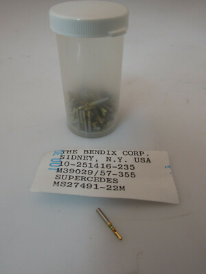 Bendix D-Sub Contacts M39029/57-355 - MS27491-22M, 130 Per Pack | eBay