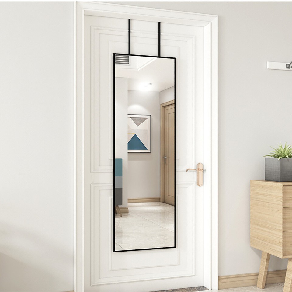 Over Door Mirror Framed Full Length Door Hung Mirror Bedroom Dressing ...