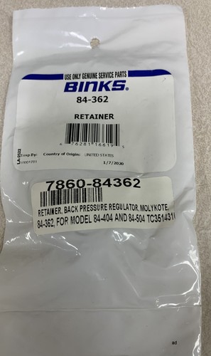Binks 84-362 Retainer | eBay