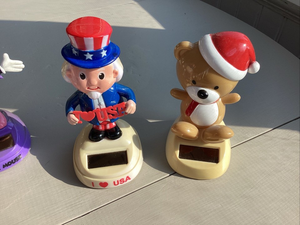 Lot of 15 Dancing Solar Powered BobbleHeads Animal Themed Holiday Lot A ...