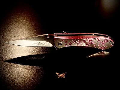 Lady's 7" Pink Folding Pocket Knife Women's Femme Fatale FF-A010PK 3 ...