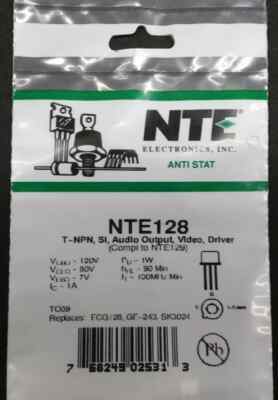 (2-packs) NTE NTE128 T-NPN, SI, audio output, Video , Driver | eBay