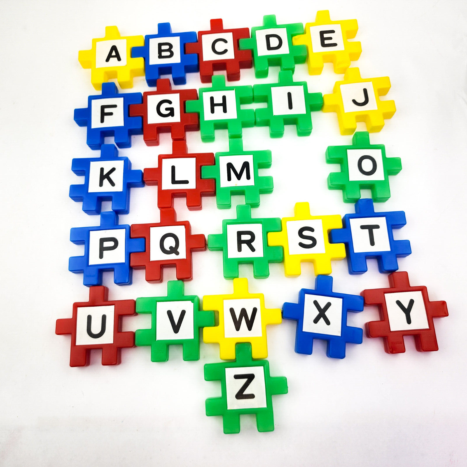 Vintage Hollow Plastic Interlocking Blocks Alphabet Missing N Made in ...