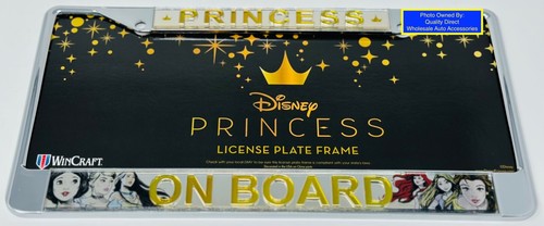 PRINCESS ON BOARD Metal License Plate Frame AUTHENTIC DISNEY BEST GIFT ...