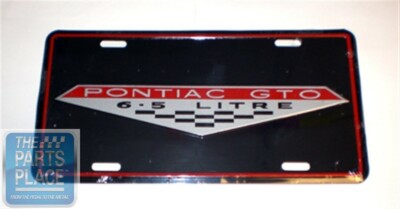 1964-79 Pontiac GTO LeMans Accessory License Plate 6.5 Litre | eBay