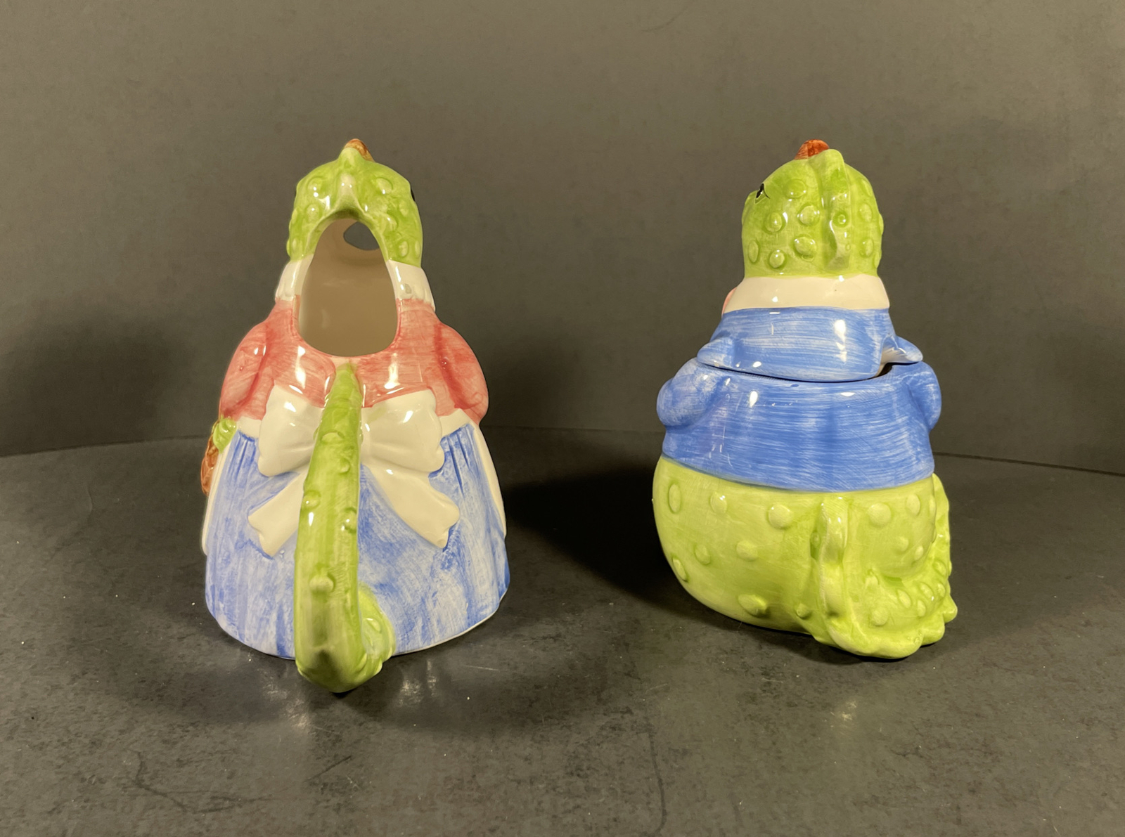 Anthropomorphic Dinosaur Sugar and Creamer set Dinocorn Dragon ...