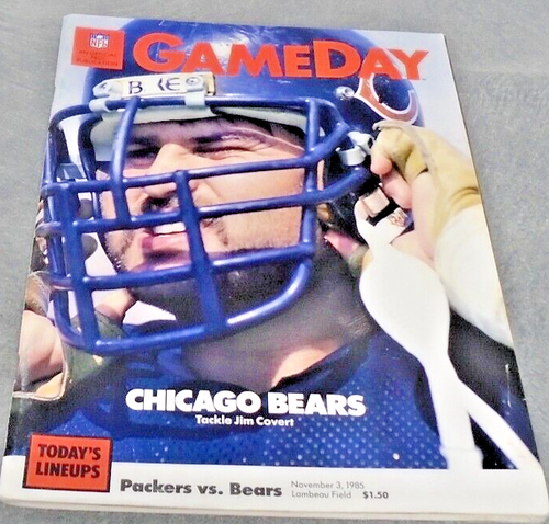 1985 CHICAGO BEARS VS GREEN BAY PACKERS OFFICIAL NFL PROGRAM AT LAMBEAU ...