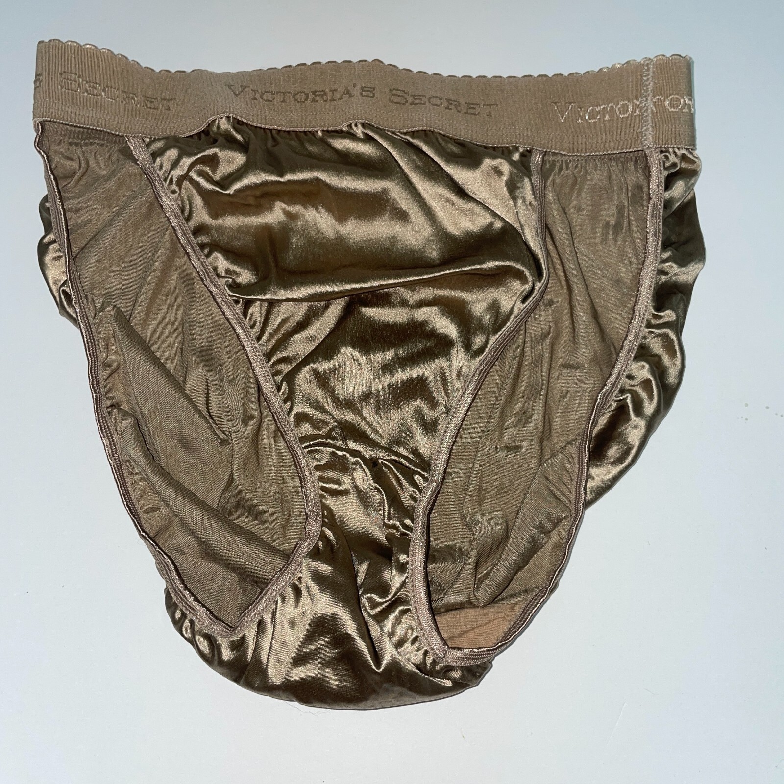 VTG Victoria's Secret Satin Rio Panty Hi Cut Brief Se… - Gem