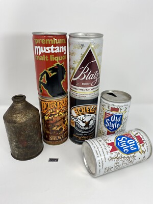 Lot of 7 Empty Vintage Beer Can 12oz | eBay