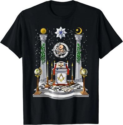 Masonic Lodge Freemason Masonic Compass Freemasonry T-Shirt S-5XL ...