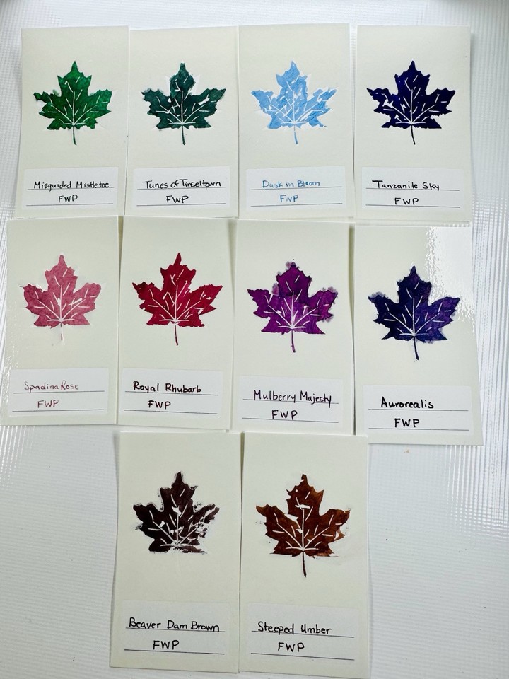 Lot of 10 Fountain Pen Ink Samples Ferris Wheel Press (3mL) | eBay